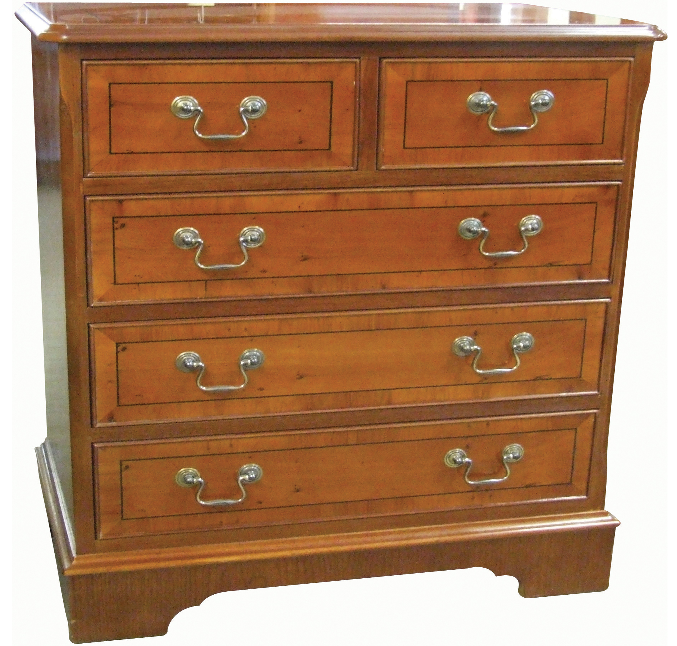 Medium 5 Drawer Inlaid Chest - Chests Of Drawers