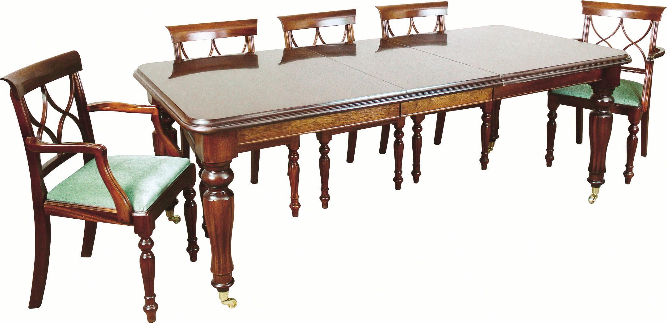 Victorian 2 Leaf Wide 6 Leg Table - Tables